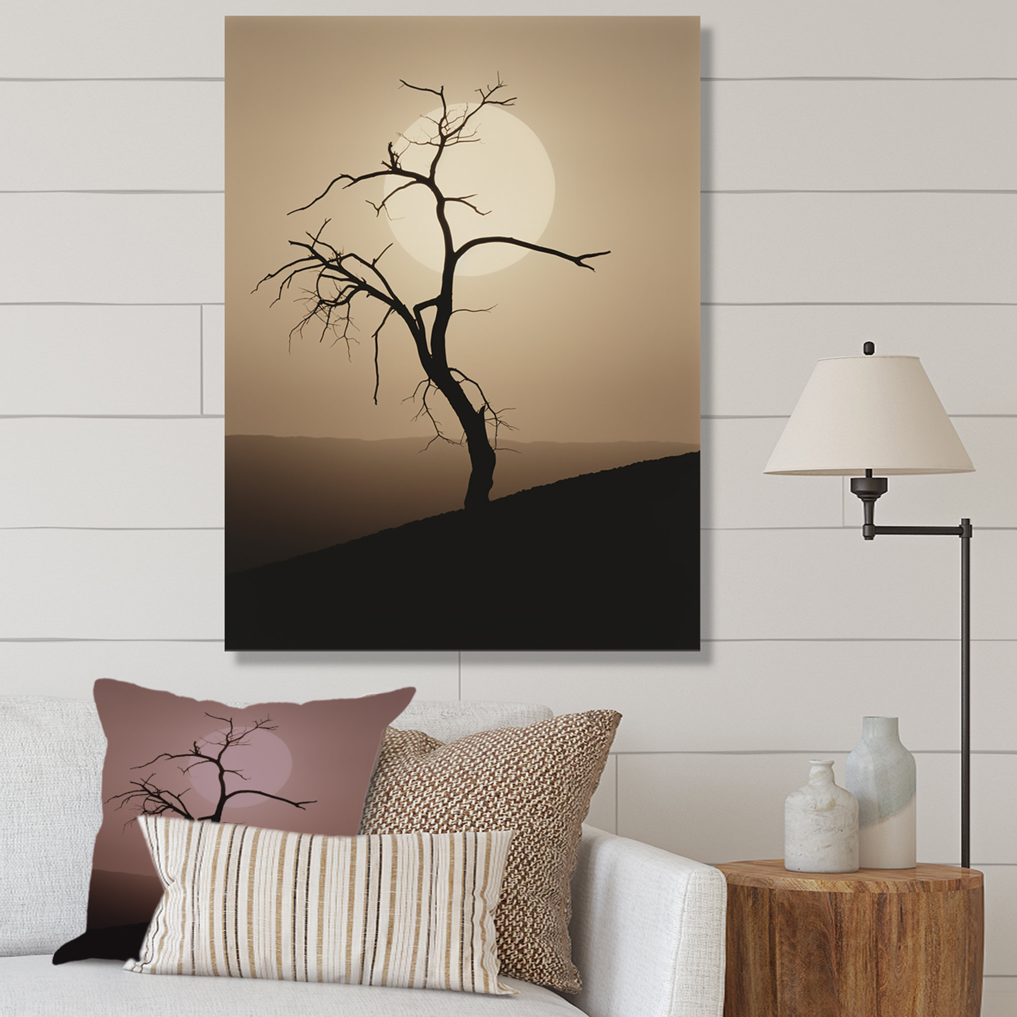 Design Art Minimalism Moonlight Desert Simplicity - Minimalism Wall Art Prints - Wayfair Canada